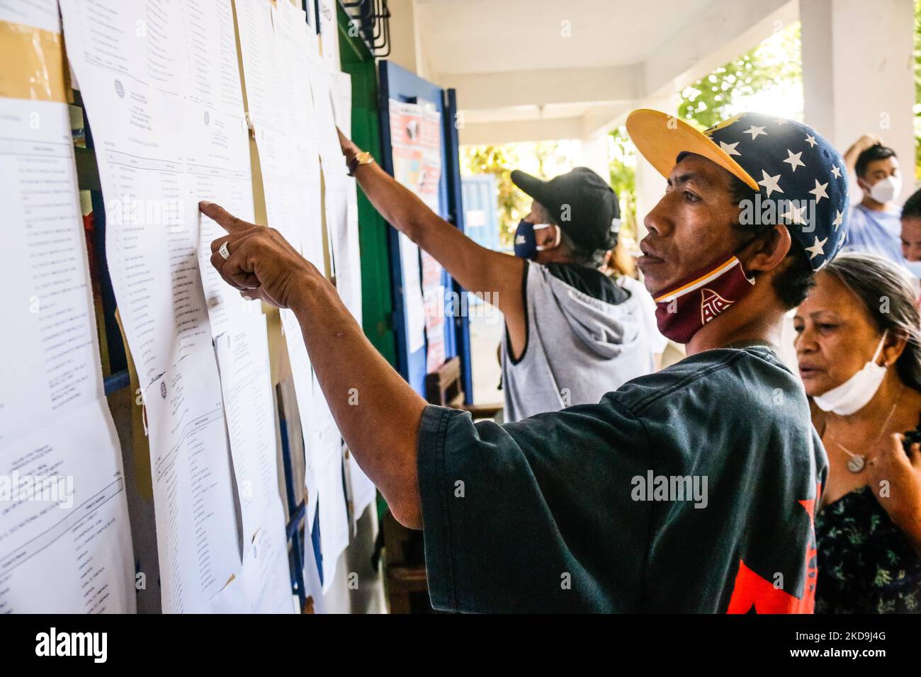Scene inside polling precinct during the National and Local Elections ...