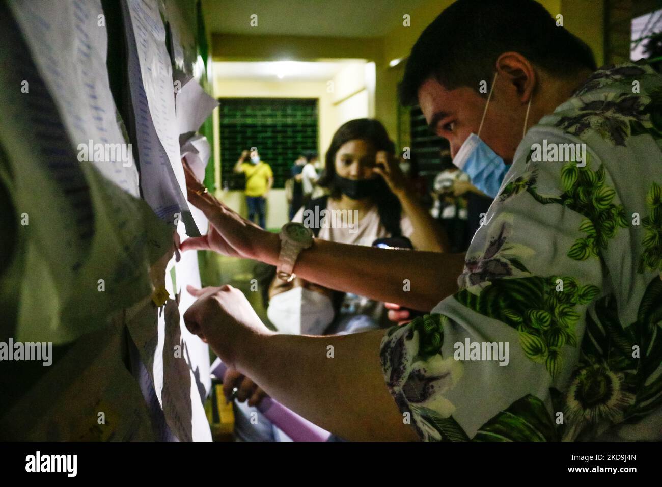 Scene inside polling precinct during the National and Local Elections ...