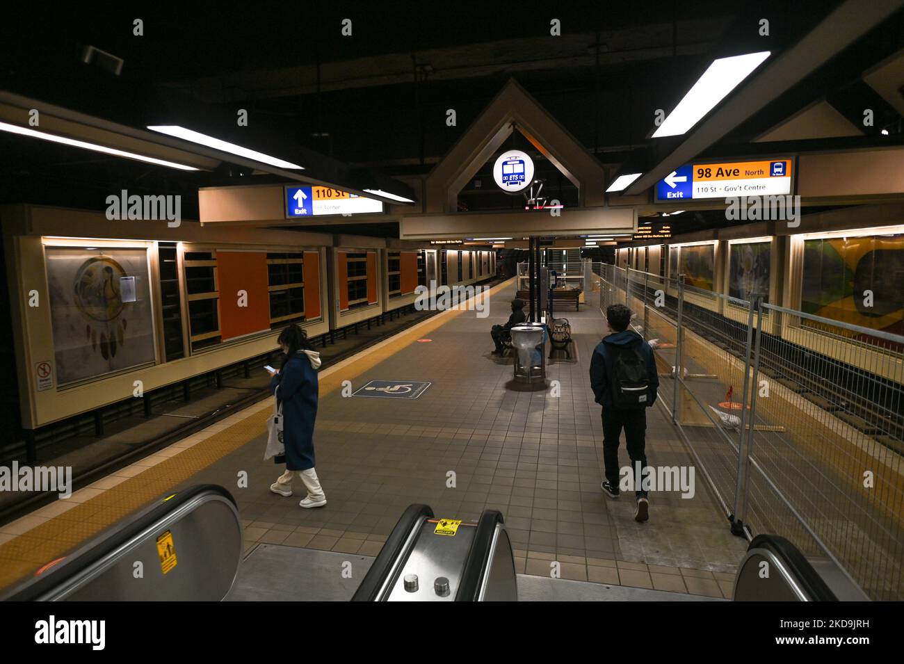 Edmonton Government Center LRT station. On Sunday, May 8, 2022, in ...