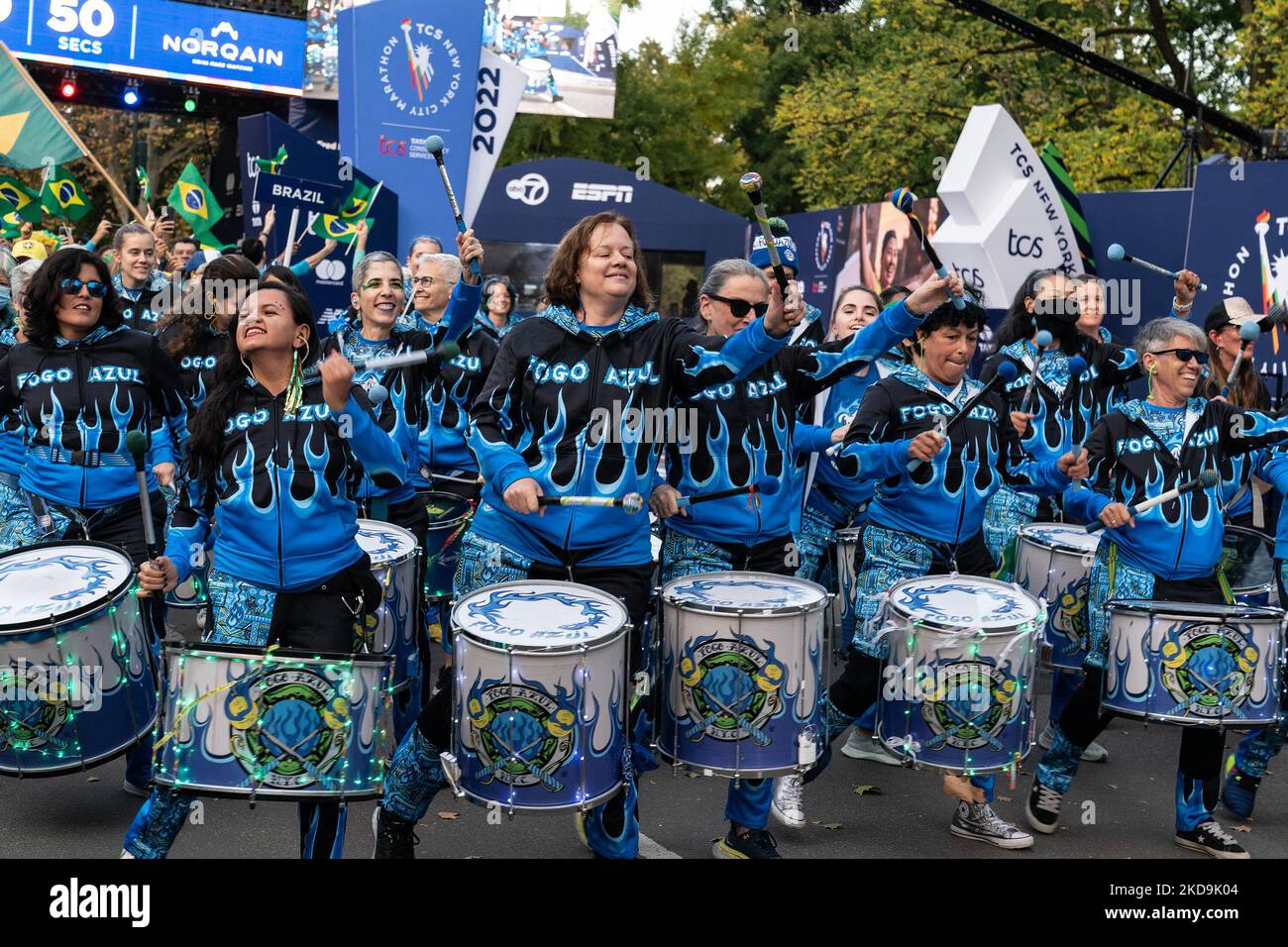 New York, New York, USA. 4th Nov, 2022. Brazil delegation walks during ...