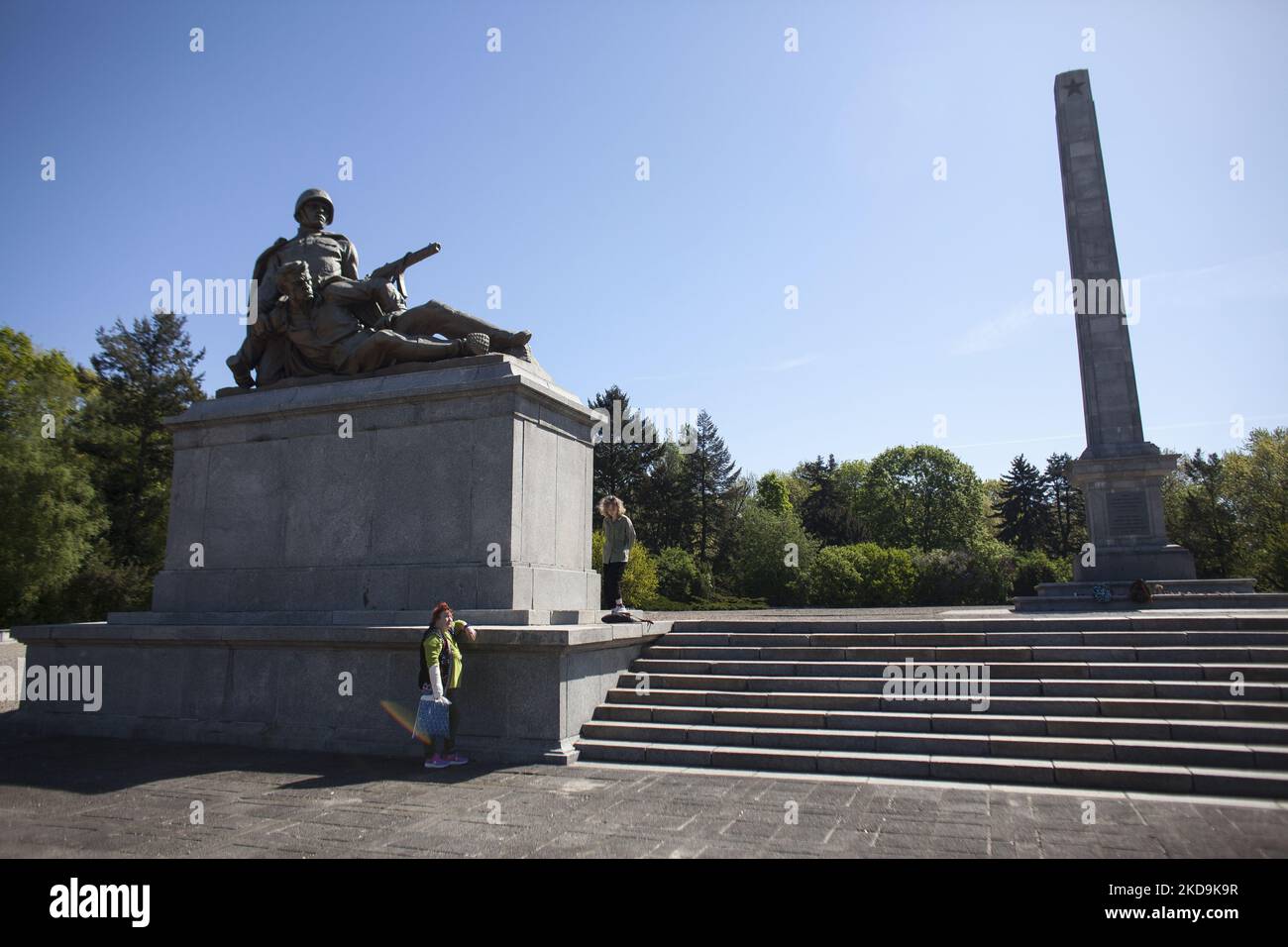 Soviet Military Cemetery seen in Warsaw on May 9, 2022. (Photo by ...