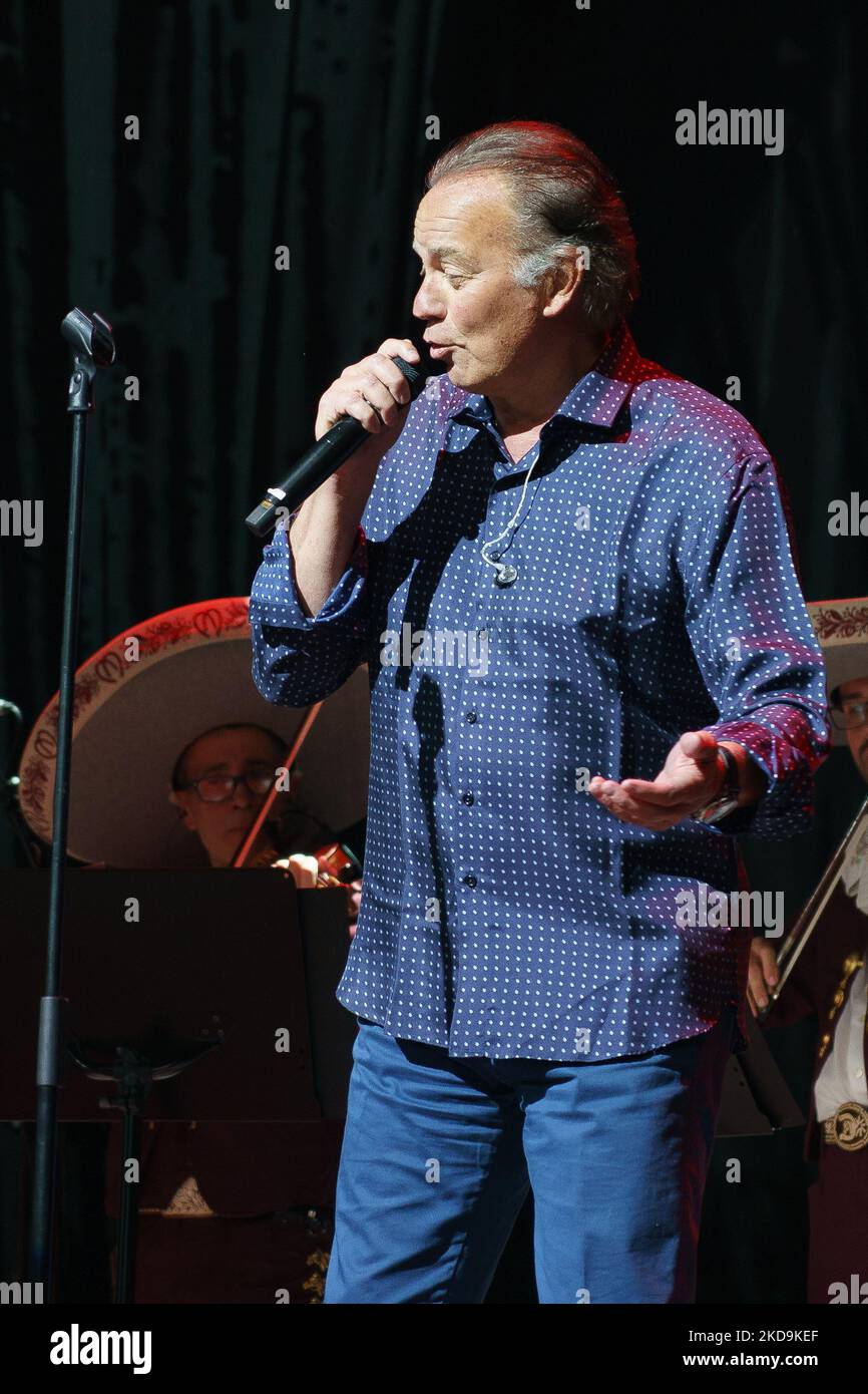 Spanish singer Bertin Osborne performs on stage at the Calderon Theater ...