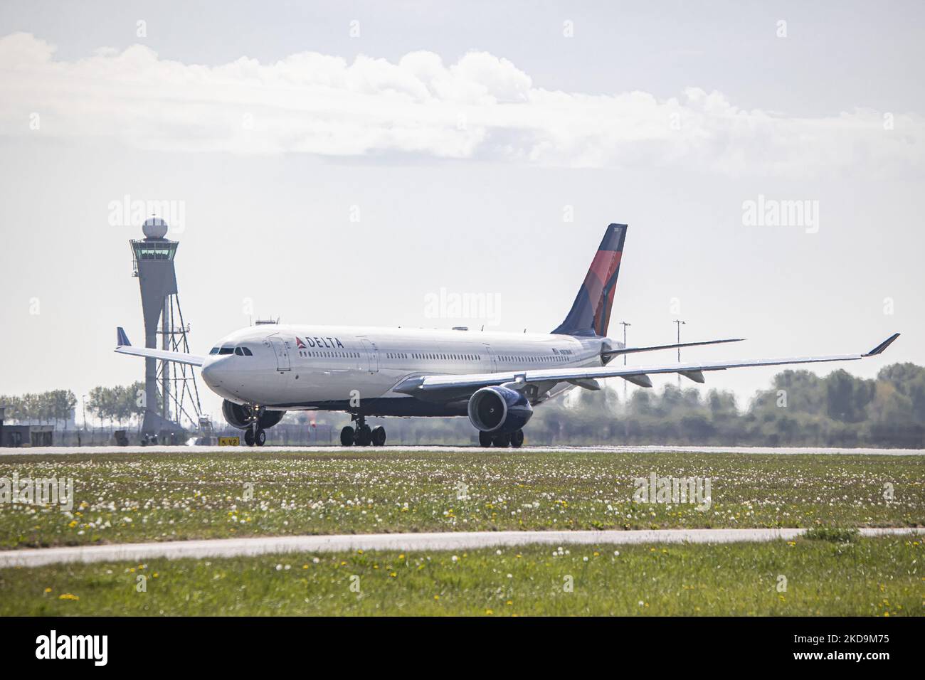 Delta Air Lines Airbus A330-300 aircraft as seen passing in front of ...