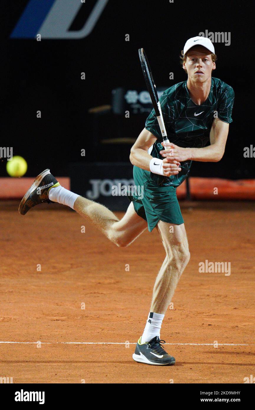 Jannik Sinner (ITA) in action against Pedro Martinez (ESP) during the ...