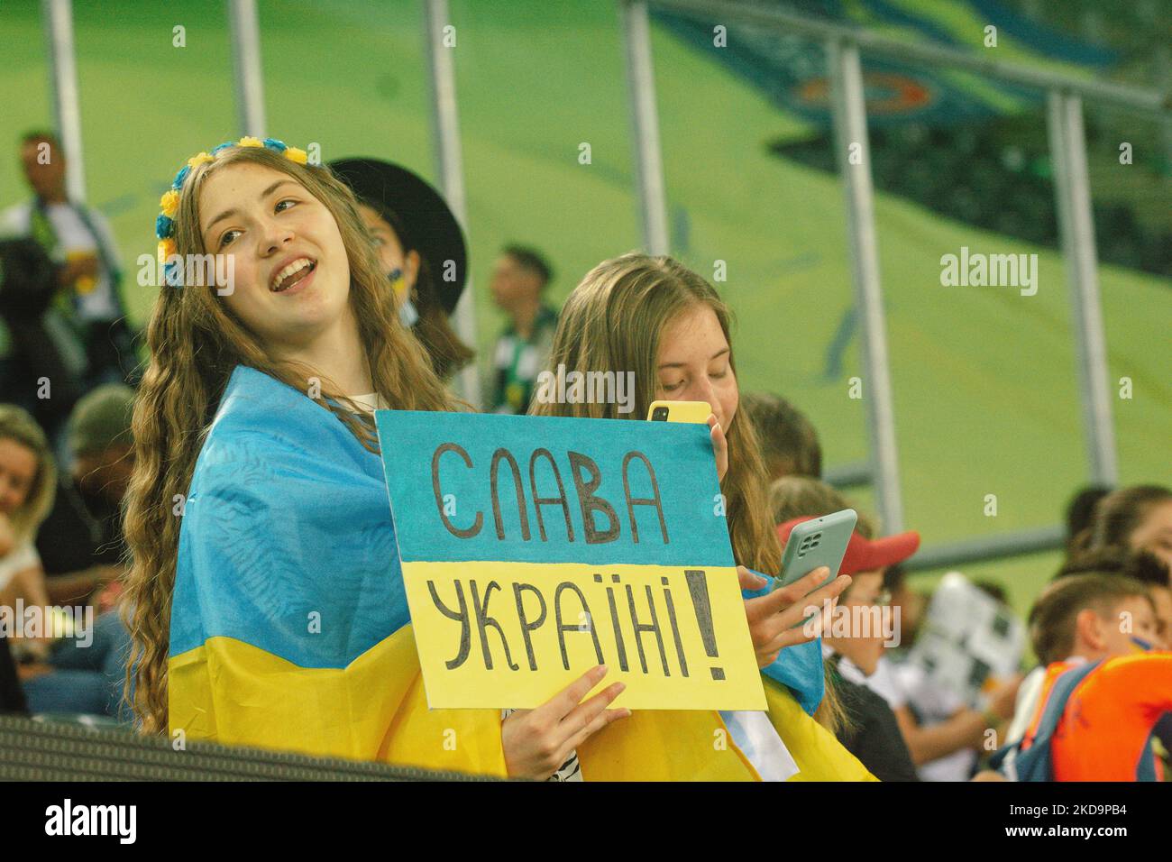 Two ukrainian football fans hi-res stock photography and images - Alamy
