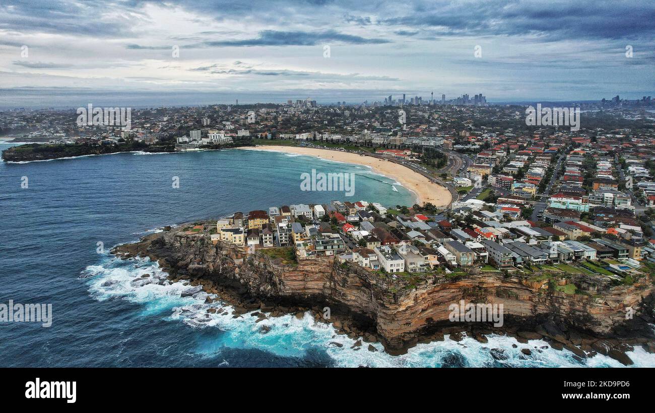 Aerial view bondi beach coastline hi-res stock photography and images ...