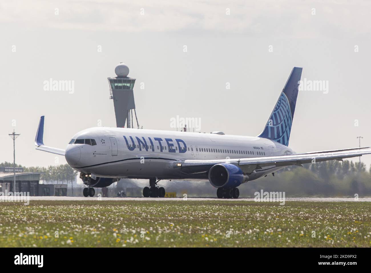 United Airlines Boeing 767-300 aircraft as seen departing from ...