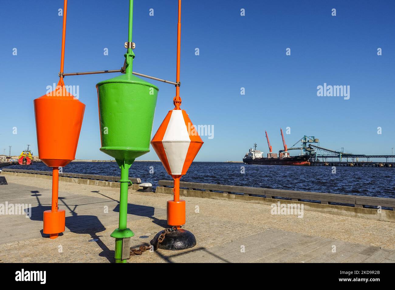 A coal transporting ship in a Baltic Coal Terminal port is seen in ...