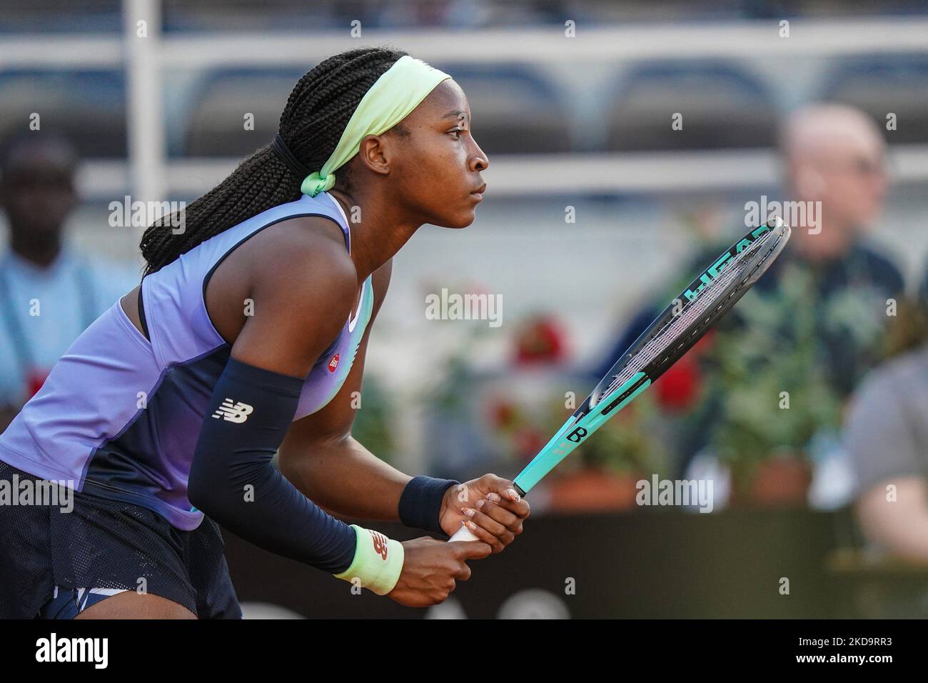 Coco Gauff in action during the Internazionali BNL D'Italia 2022 match ...