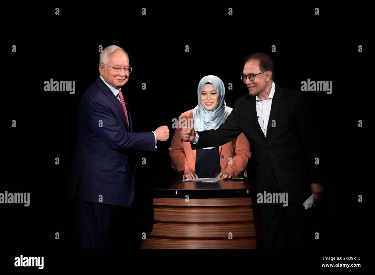 Malaysia's former prime minister Najib Razak debates with opposition ...