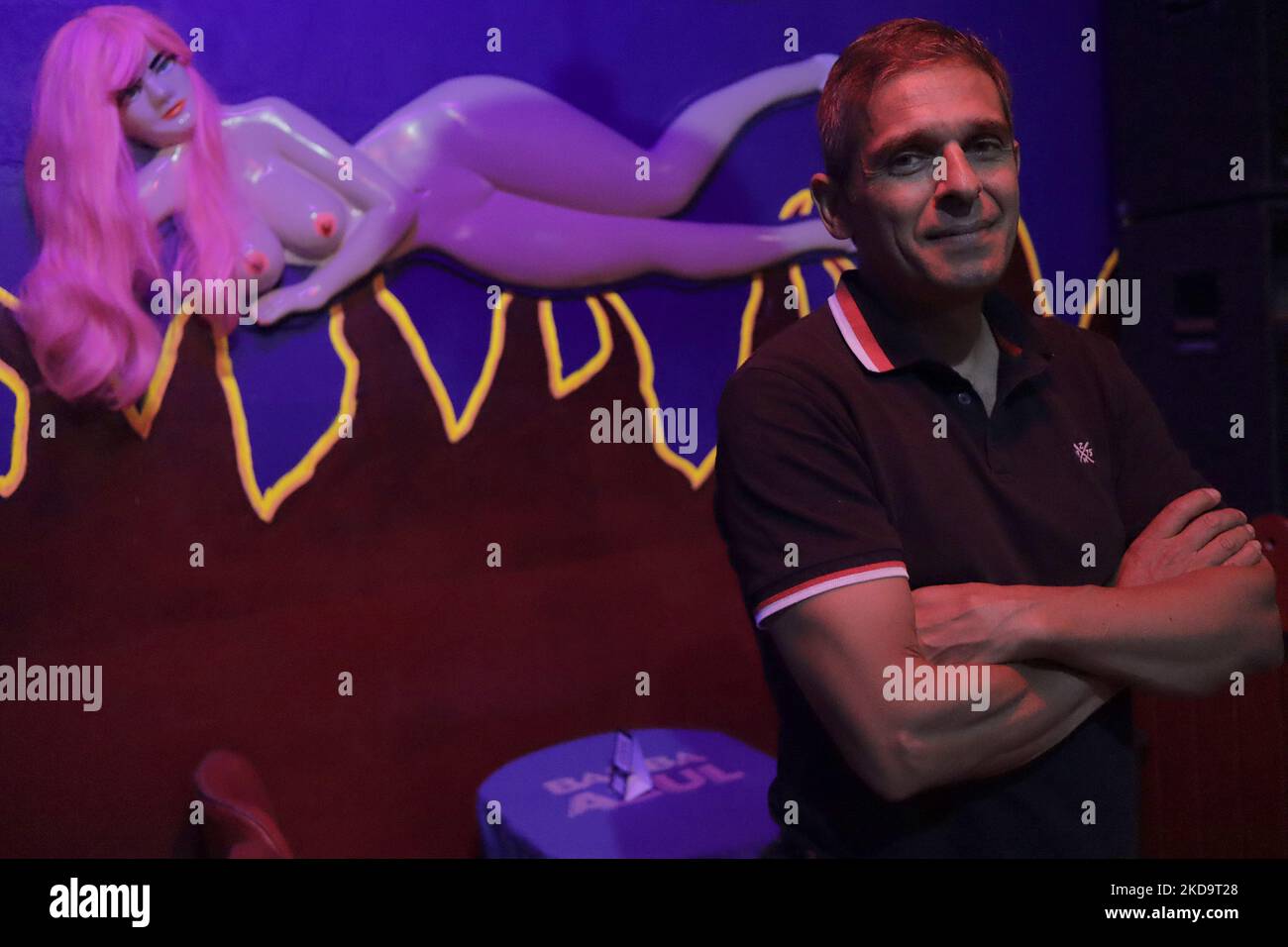 Alejandro Moreno, public relations manager of the Barba Azul cabaret ...