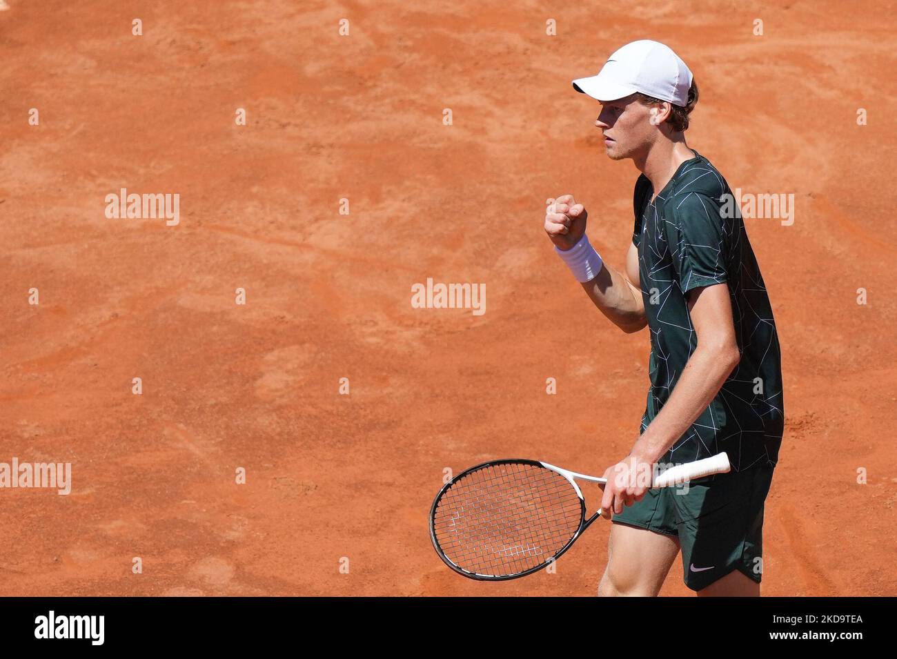 Jannik Sinner celebrates during the Internazionali BNL D'Italia 2022 ...