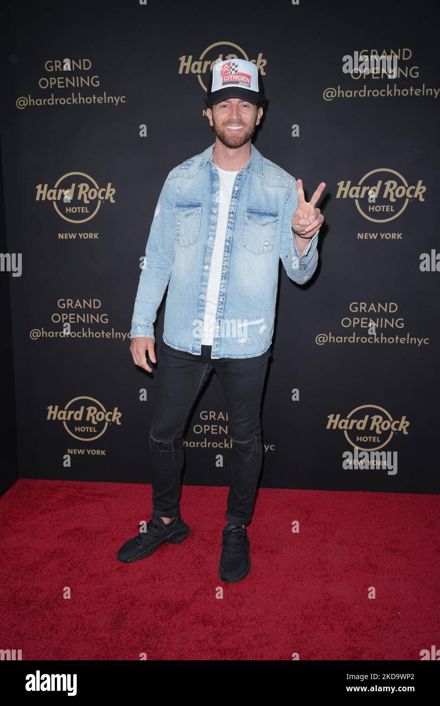 NEW YORK, NEW YORK - MAY 12: Dylan Landon arrives at the grand opening ...