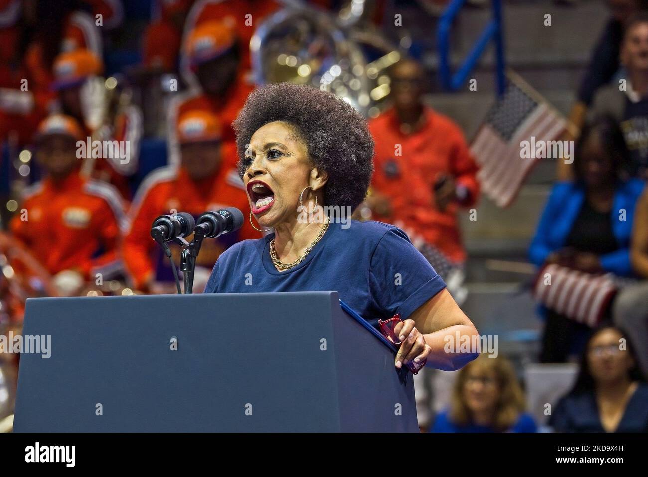 The actress Jenifer Lewis on stage at Florida Memorial University ...