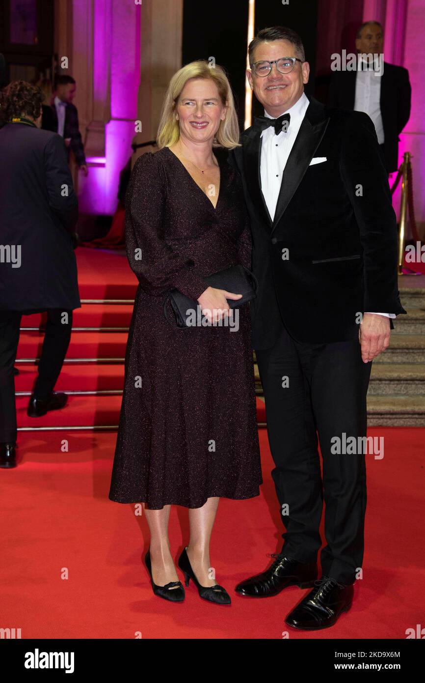 Voris RHEIN, Prime Minister of Hesse, with his wife Tanja, red carpet ...