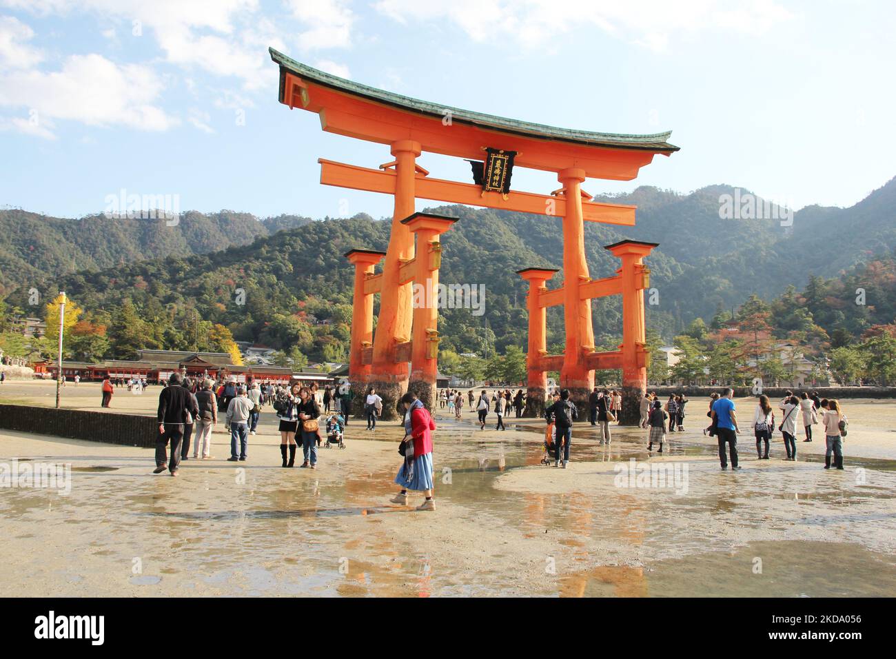 The famous Home of the Gods or Itsukushima Shrine on Miyajima during ...