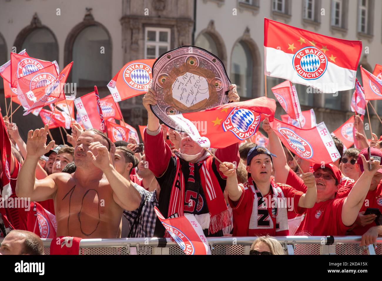 Fc bayern muenchen celebrates winning the bundesliga hi-res stock ...