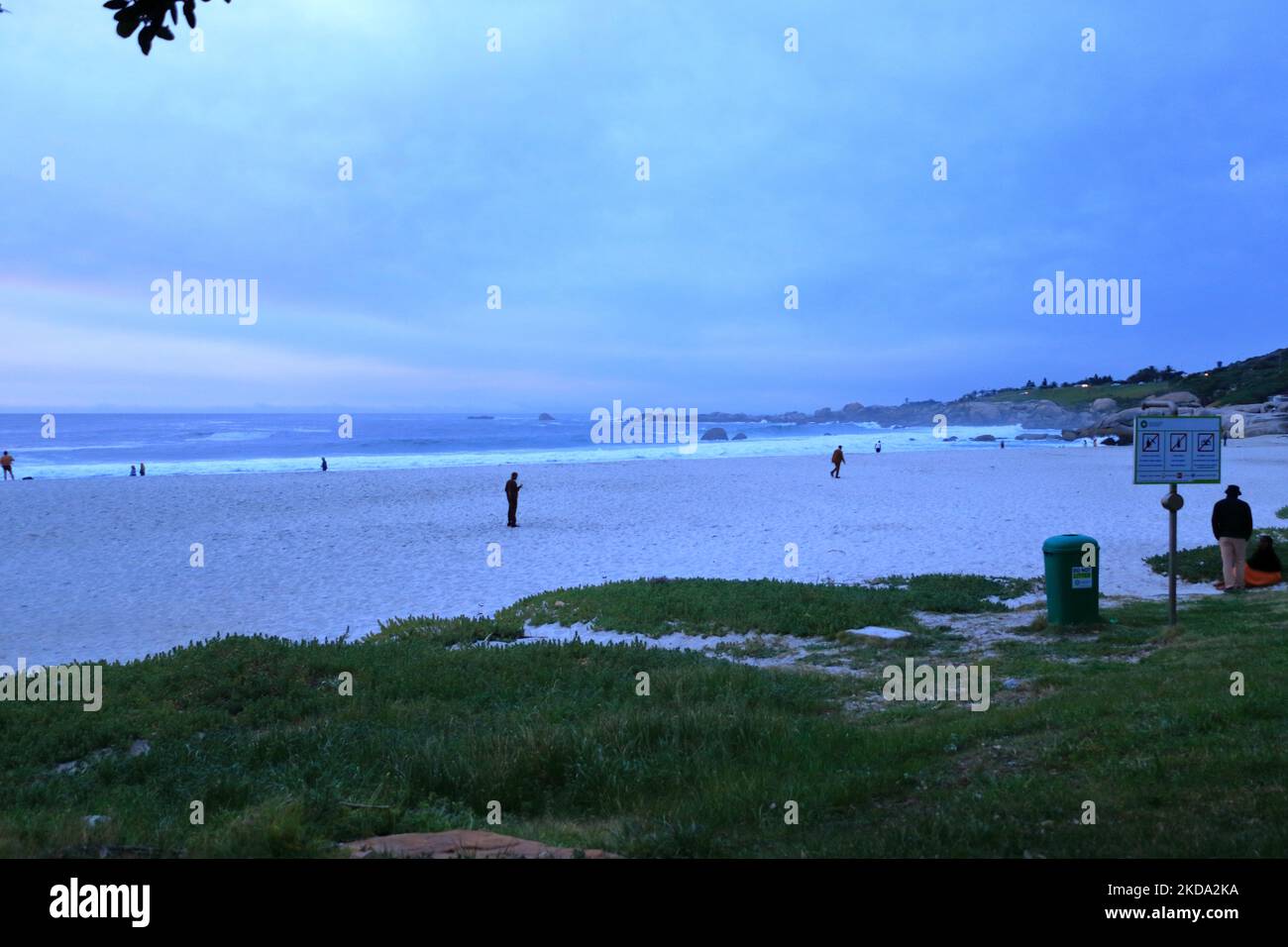 Beautiful sunset over Camps Bay in Cape Town in South Africa Stock ...
