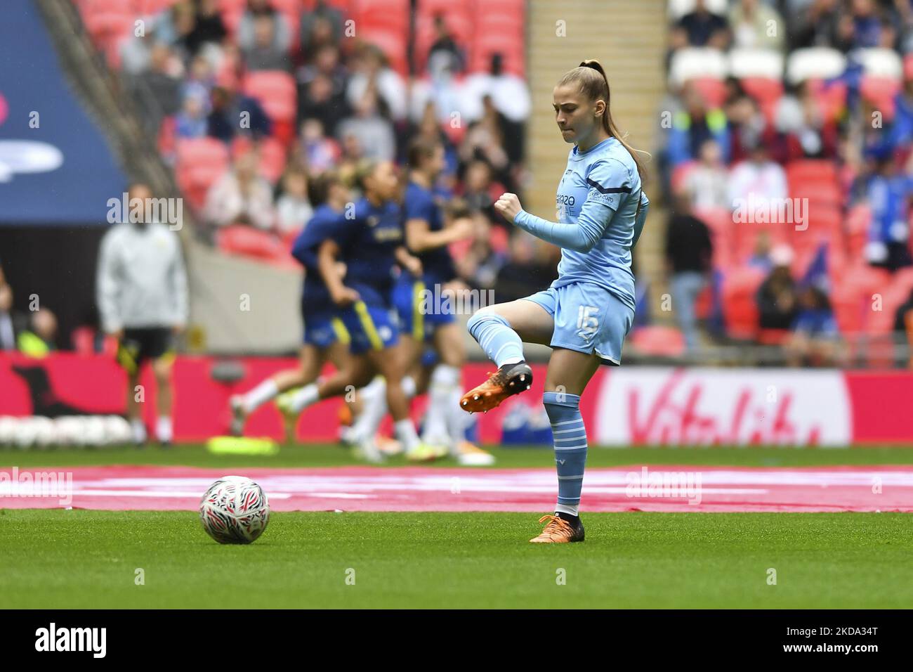 Jess Park of Manchester City warming up before the Women's FA Cup Final ...