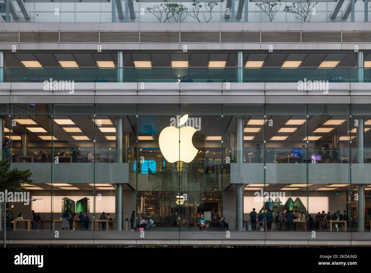 The Apple Store at the IFC mall in Hong Kong, on May 15, 2022. (Photo ...