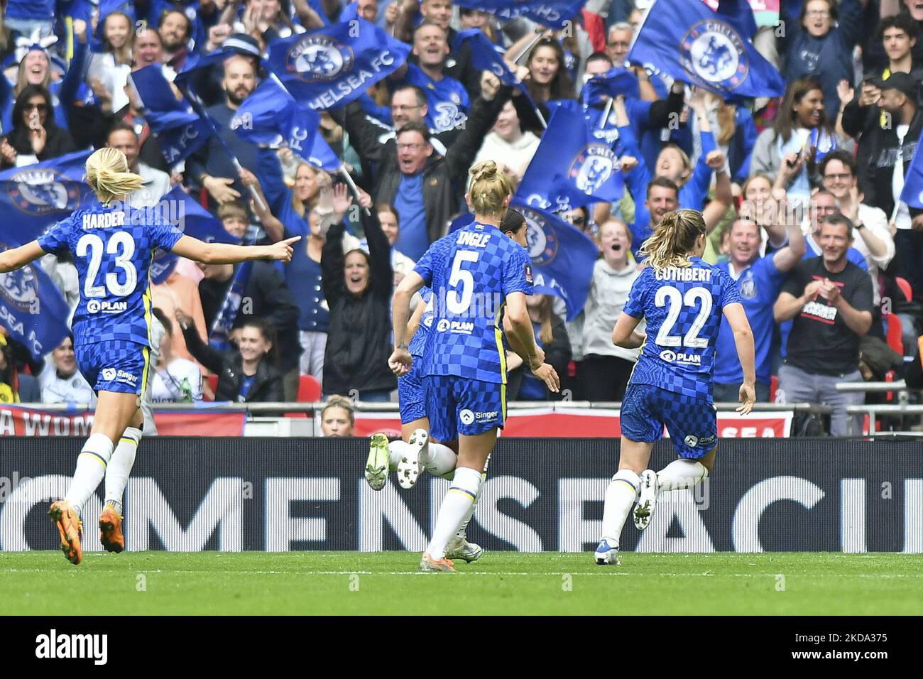 Erin Cuthbert of Chelsea celebrates after scoring her team's second ...