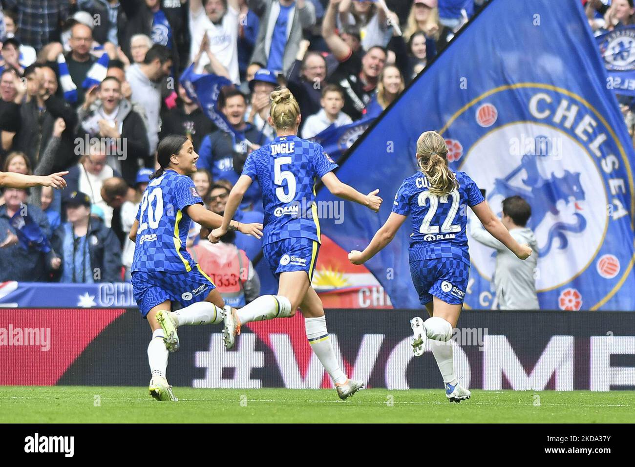 Erin Cuthbert of Chelsea celebrates after scoring her team's second ...