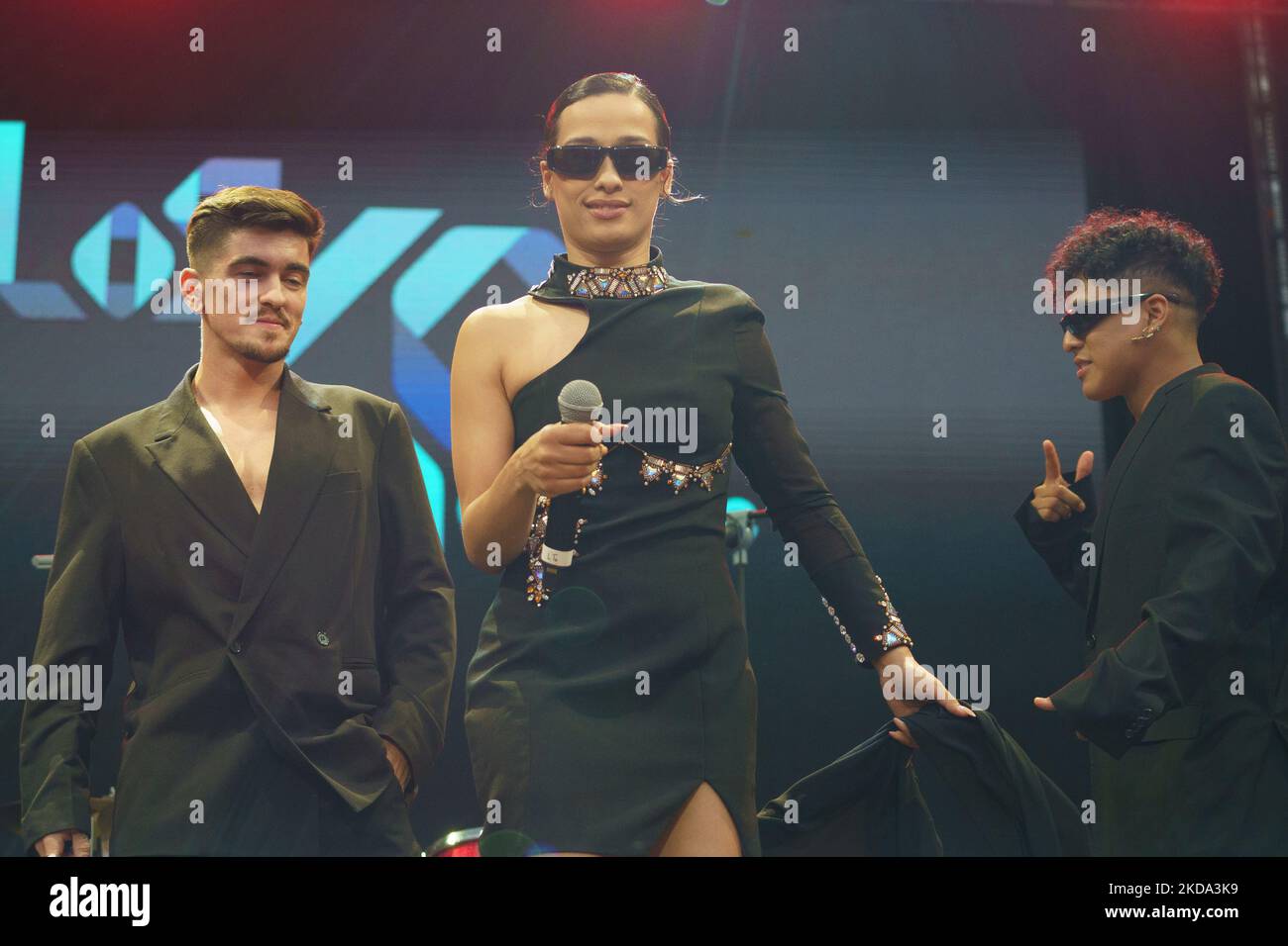 Singer Chanel performs during the free LOS40 Classic concert in Madrid ...