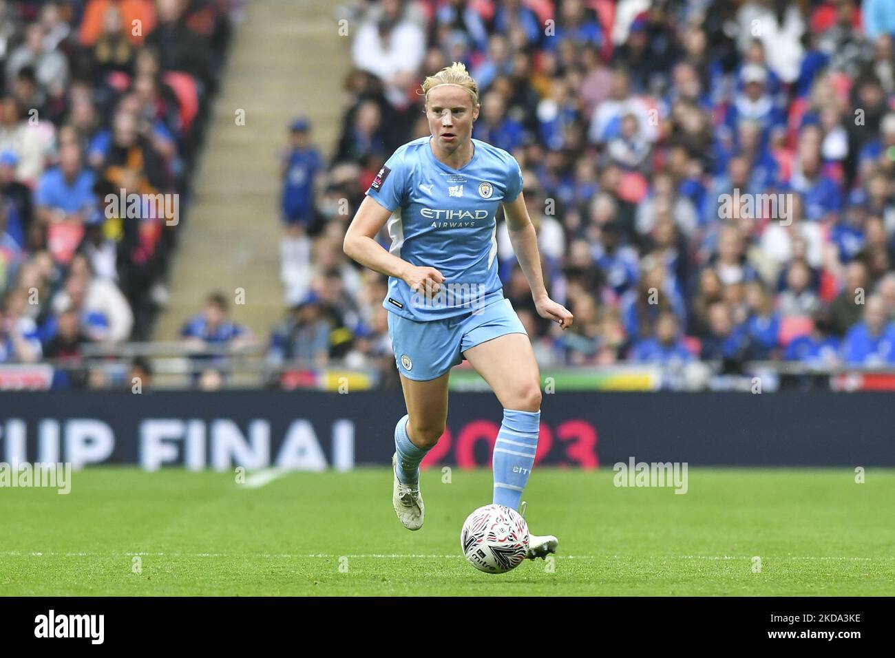 Julie Blakstad of Manchester City in action during the Women's FA Cup ...