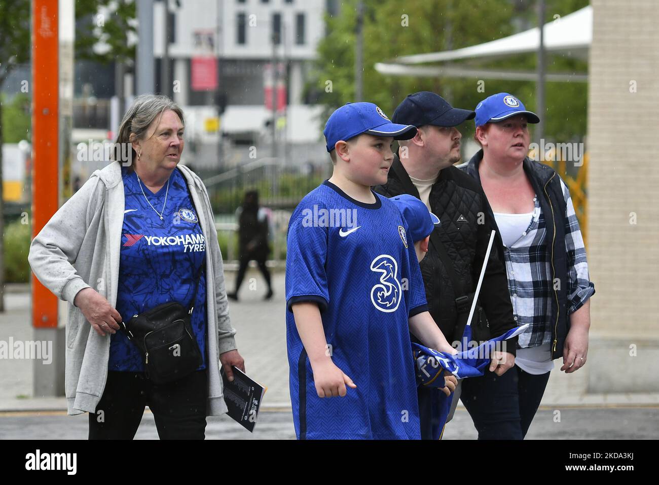 Chelsea fans arriving at the stadium before the Women's FA Cup Final ...