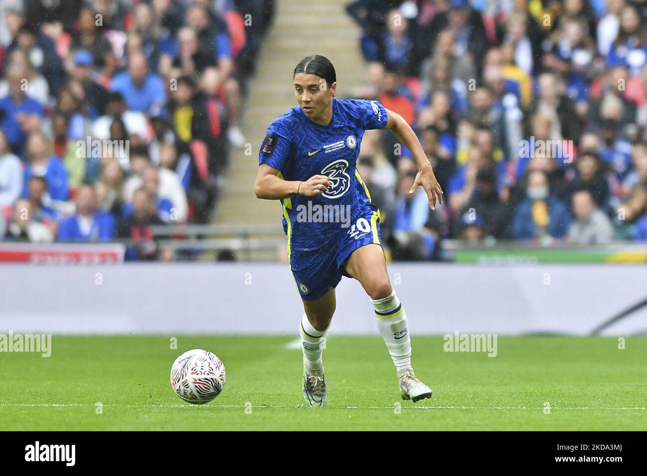 Sam Kerr of Chelsea in action during the Women's FA Cup Final between ...