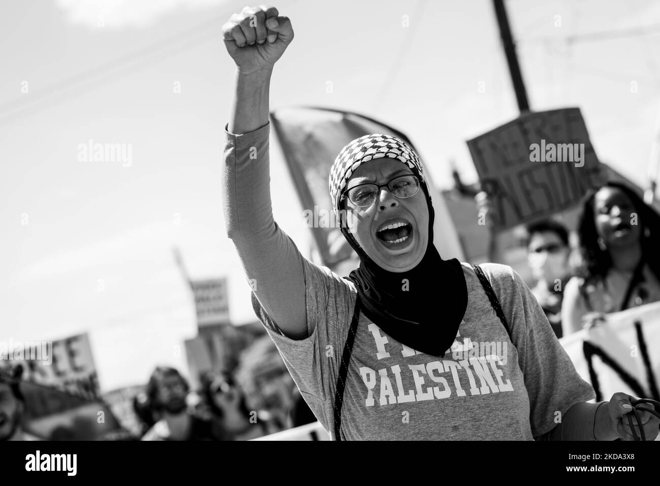 The Palestinian Youth Movement held a rally, march, and community ...