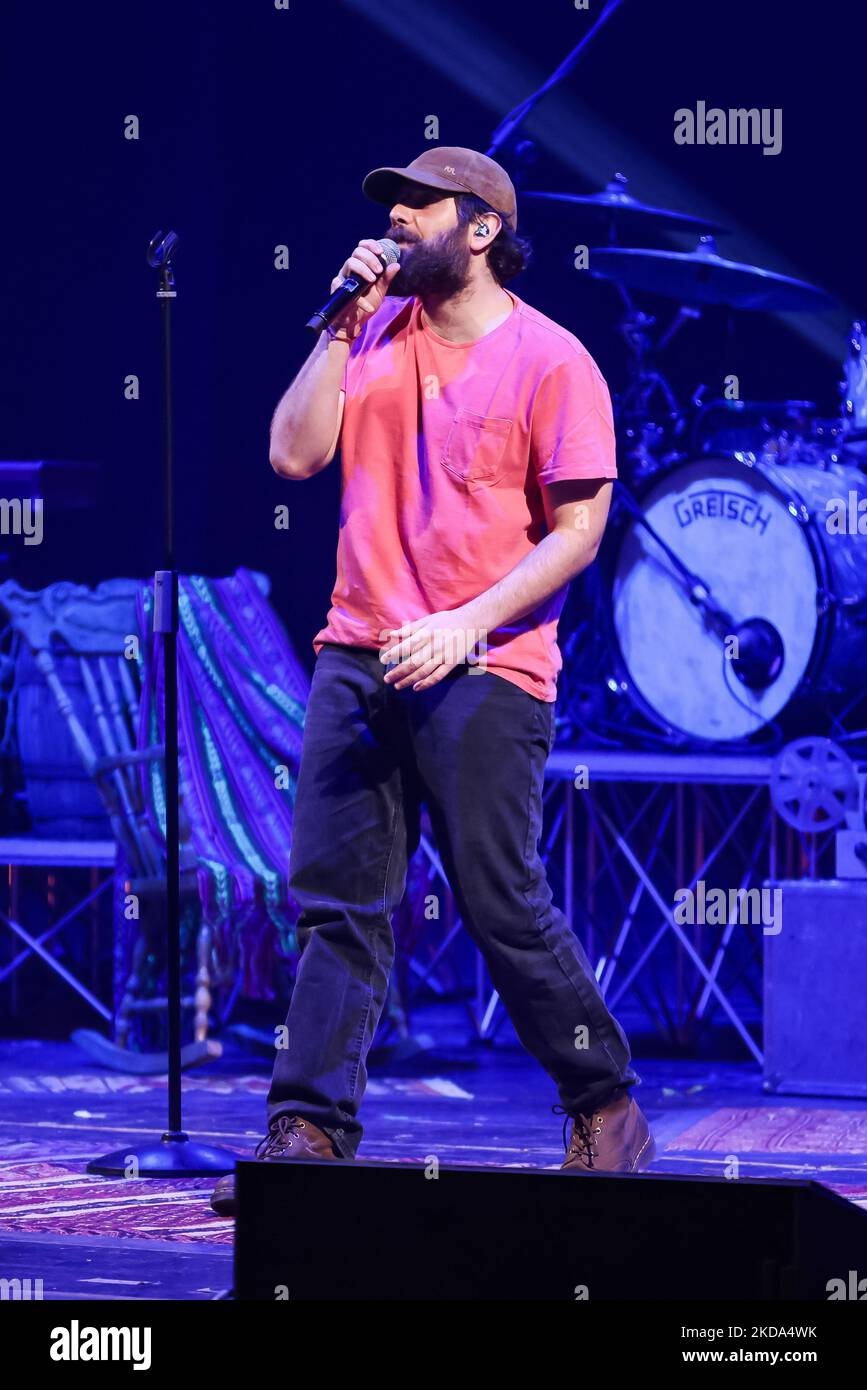 Tommaso Paradiso performs live at Teatro Arcimboldi on April 15, 2022 ...