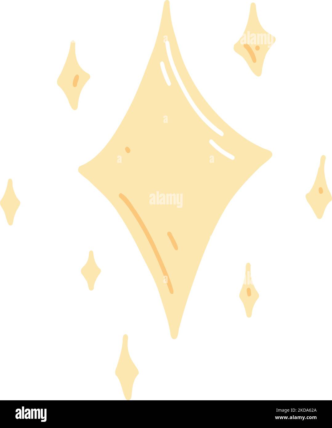Sparkling blinks in cartoon flat style. Hand drawn vector illustration ...