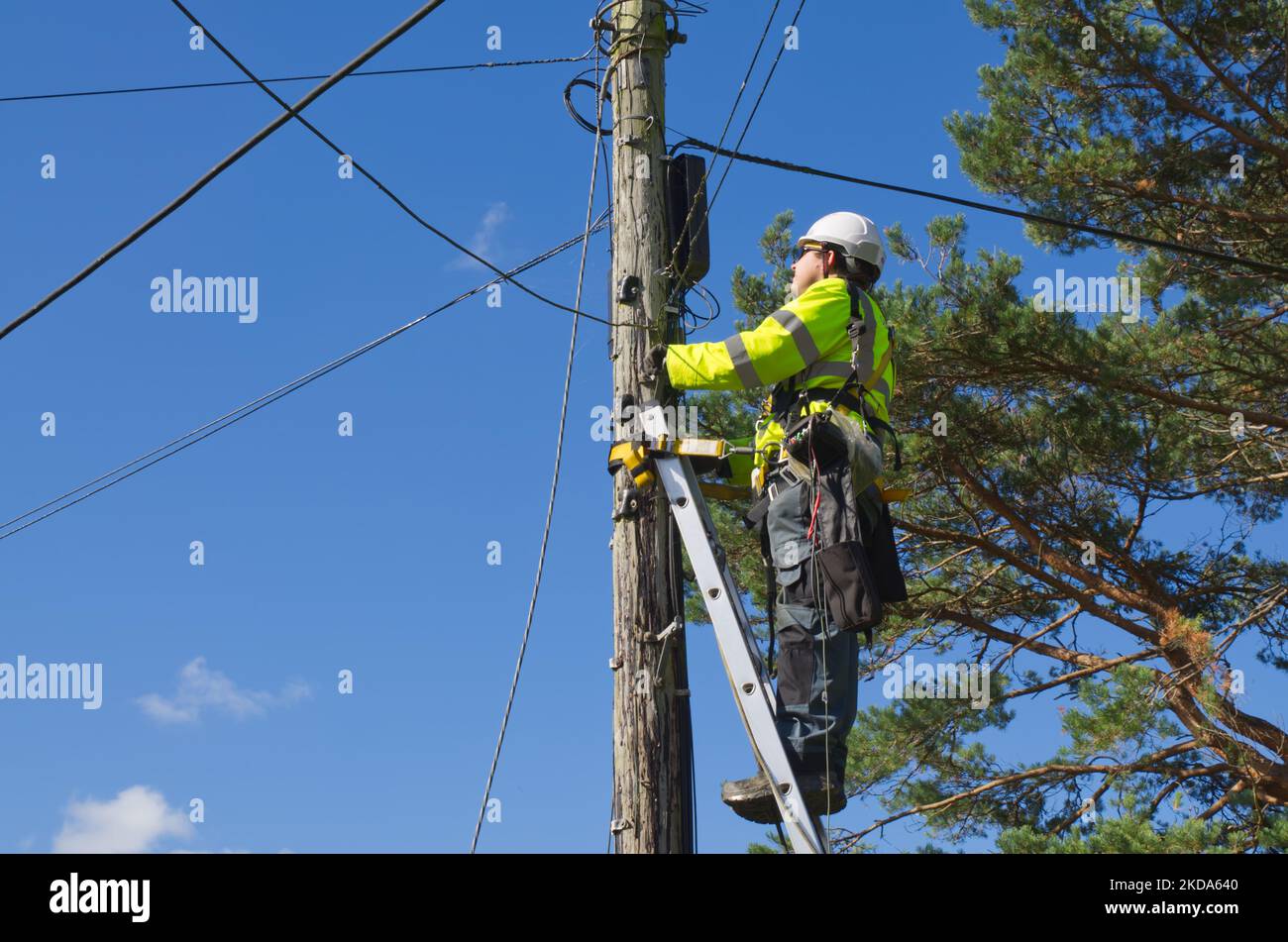 UK internet and telephone provider at work providing internet and ...