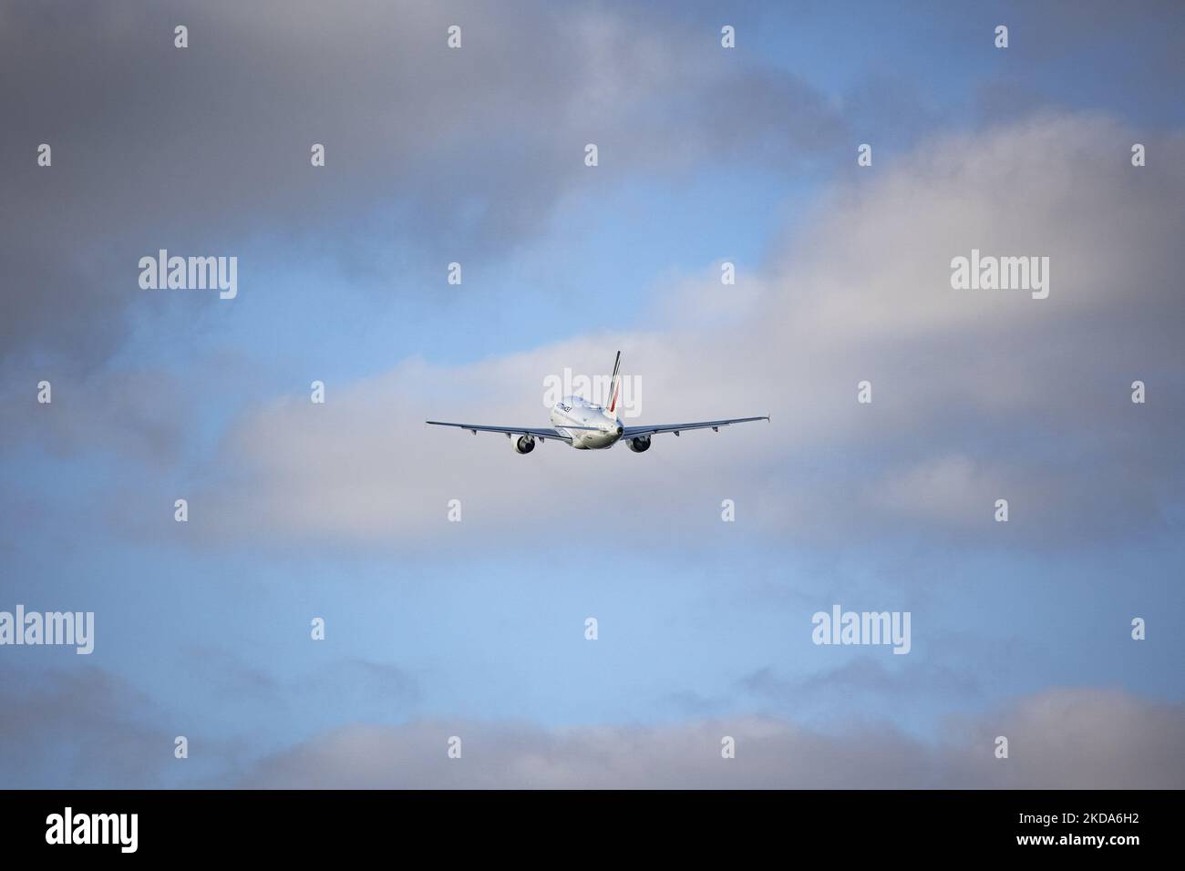 Air France Airbus A318 aircraft as seen during take off and flying ...
