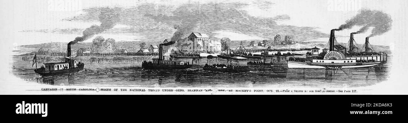 Campaign in South Carolina - Landing of the National troops under ...