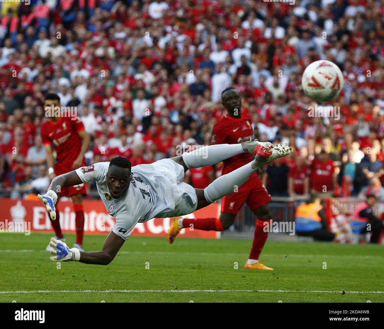 Chelsea's Edouard Mendy during FA Cup Final between Chelsea and ...