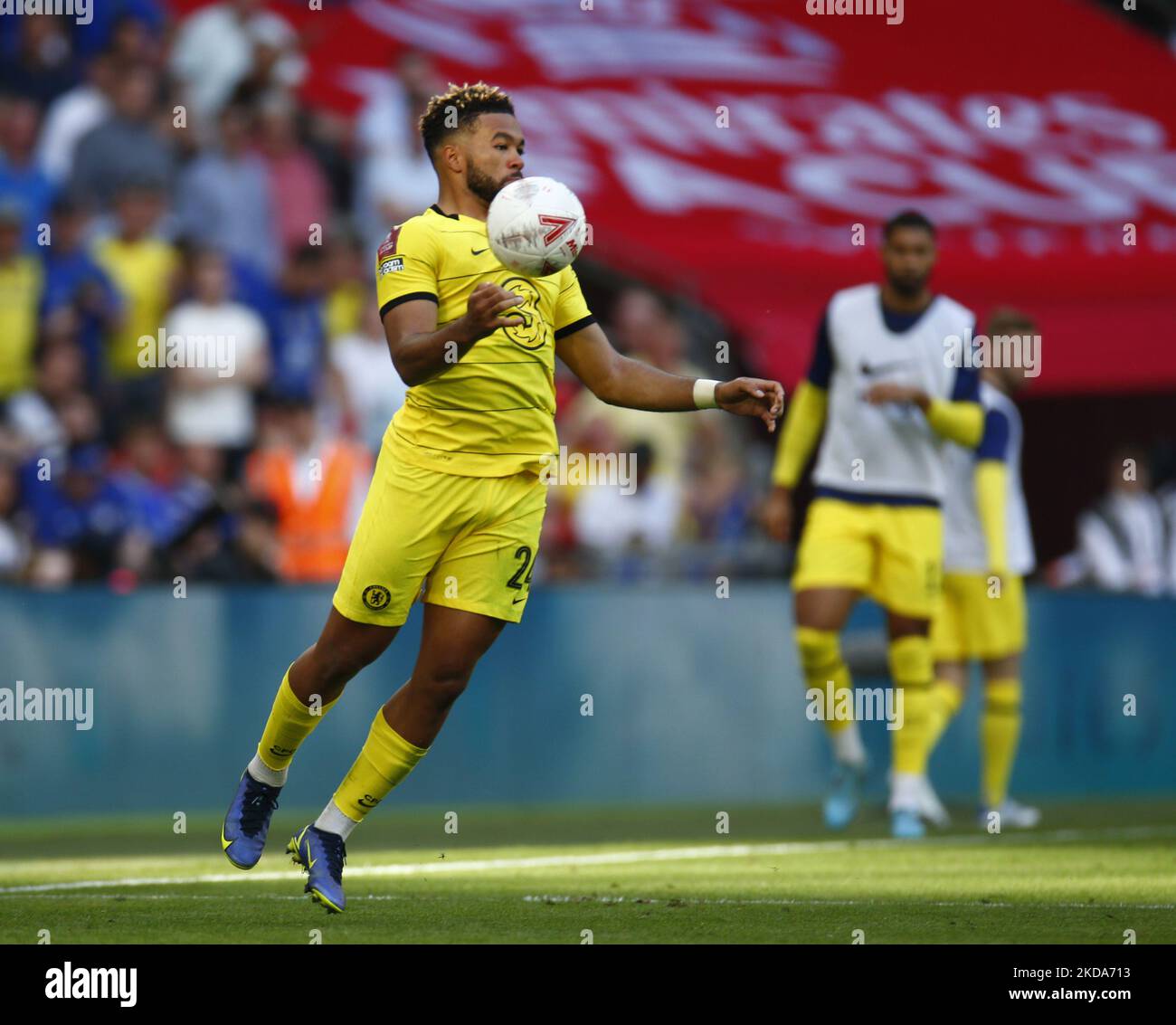 Chelsea's Reece James during FA Cup Final between Chelsea and Liverpool ...
