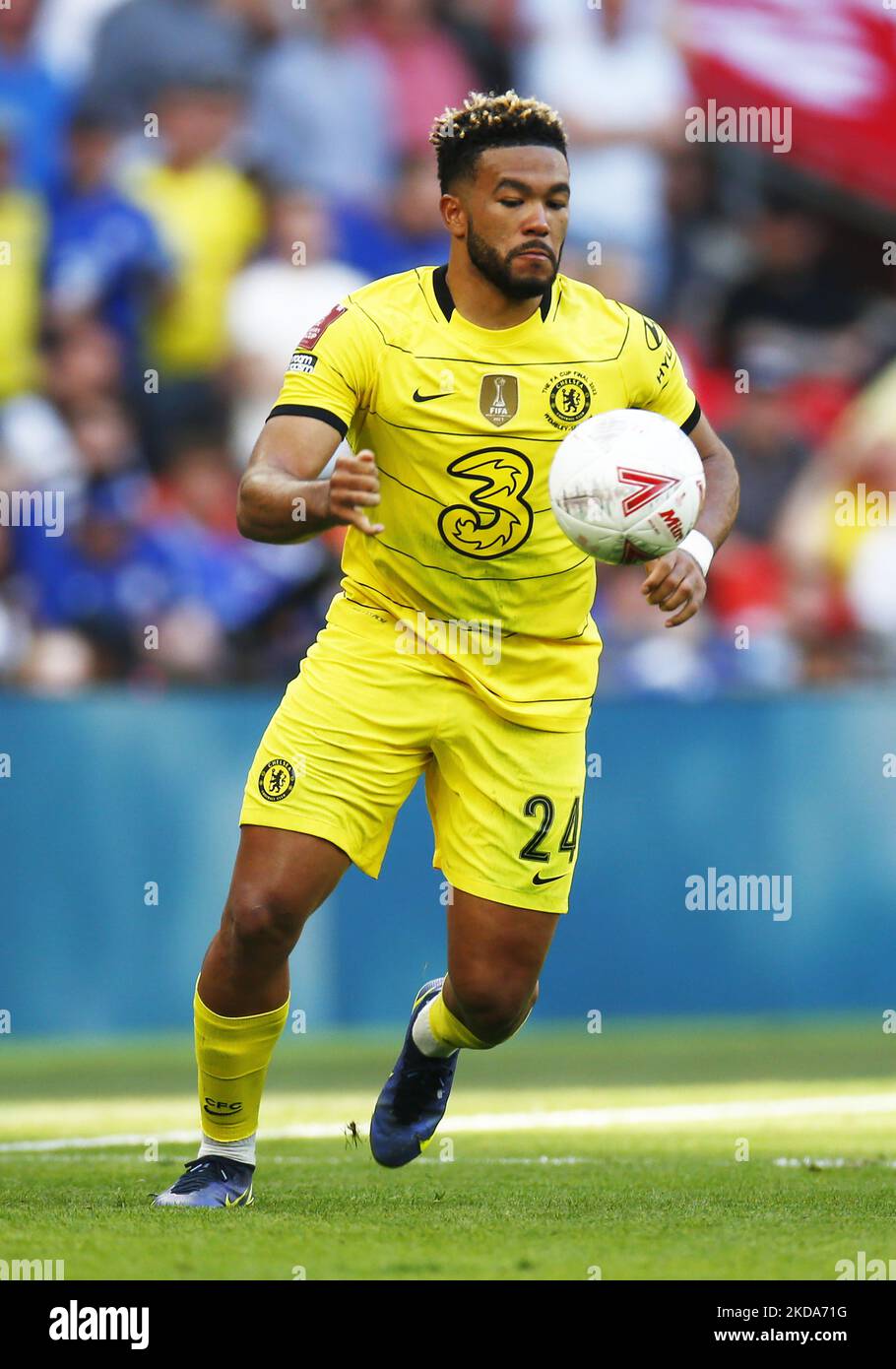 Chelsea's Reece James during FA Cup Final between Chelsea and Liverpool ...