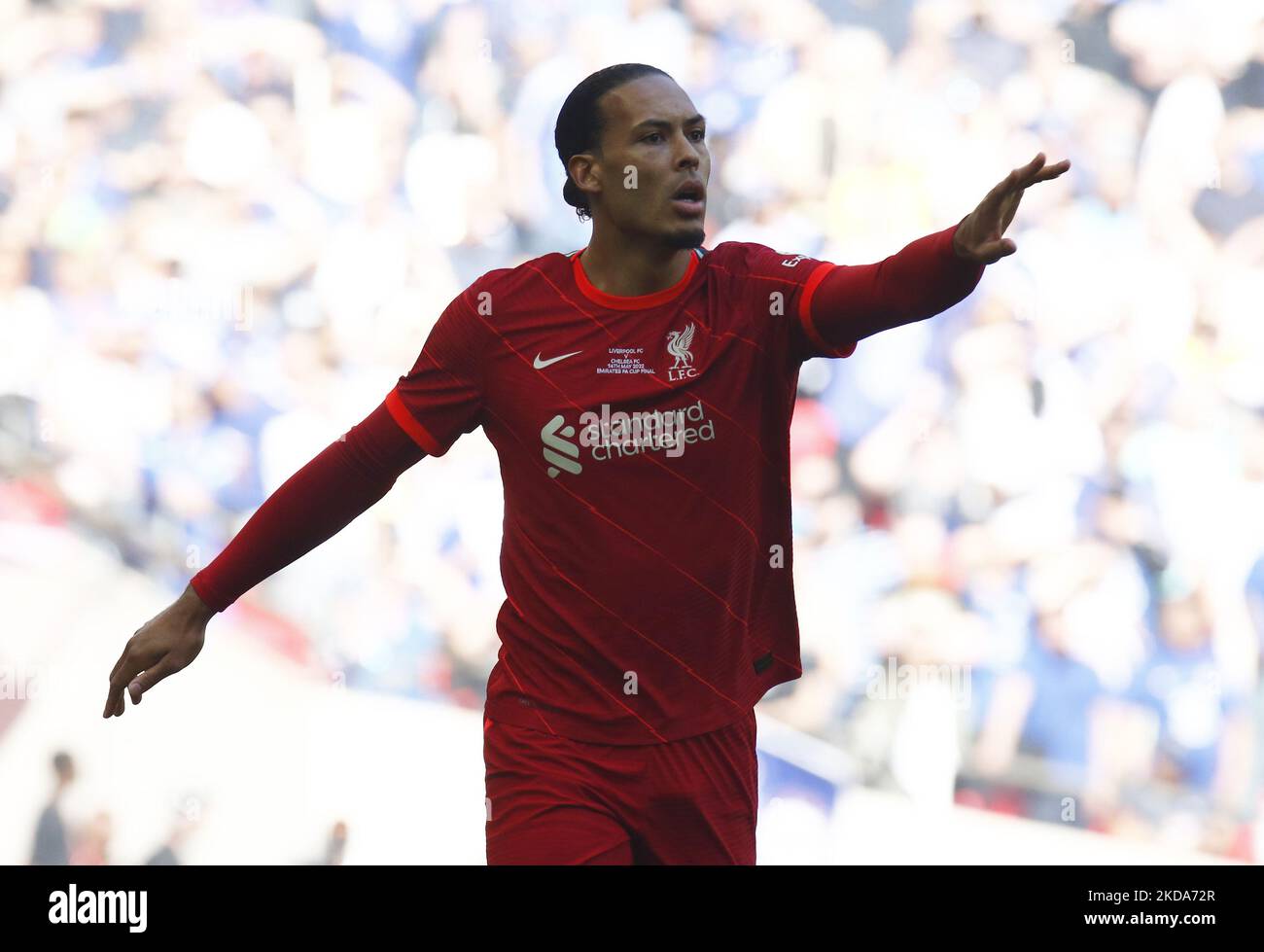 Liverpool's Virgil van Dijk during FA Cup Final between Chelsea and ...