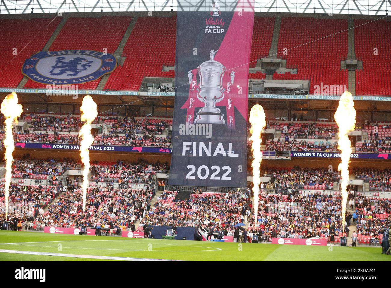 Flares before kick off during Women's FA Cup Final between Chelsea ...