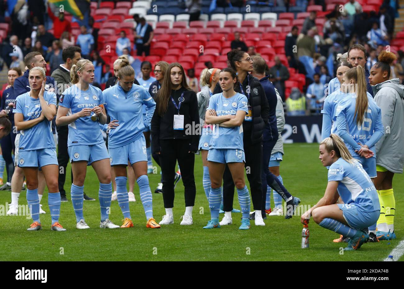 dejected Manchester City Players after Women's FA Cup Final between ...