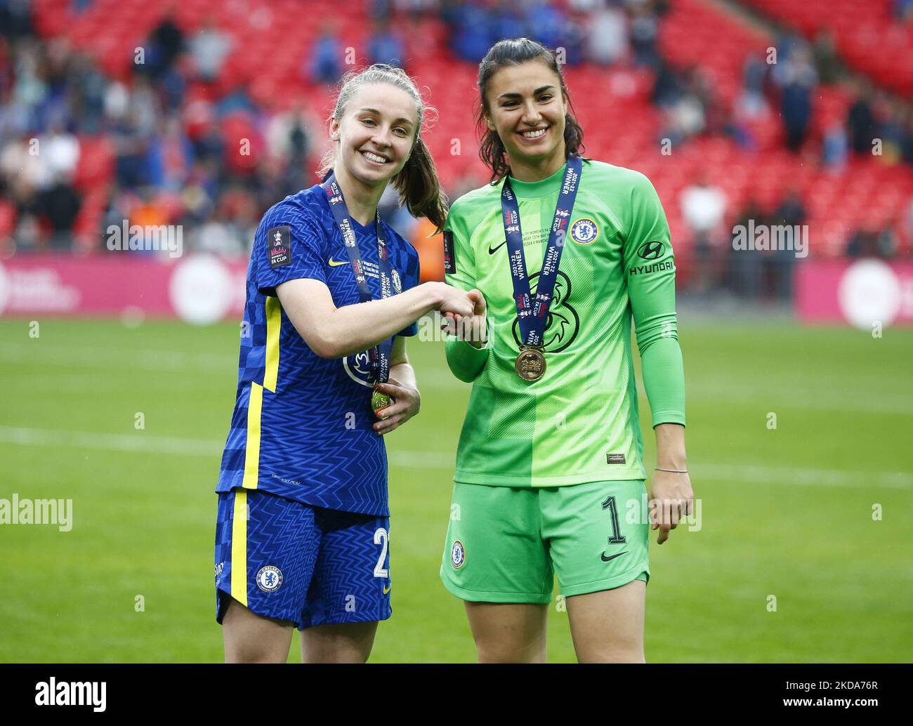 LONDON, ENGLAND - MAY 15:Chelsea Women Zecira Musovic receive her Medal ...