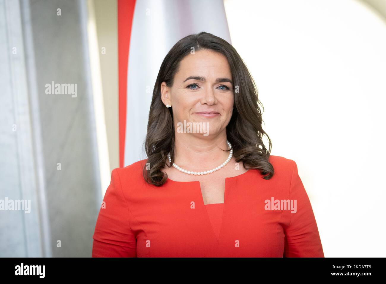 Hungarian President Katalin Novak at Polish Parliament in Warsaw ...