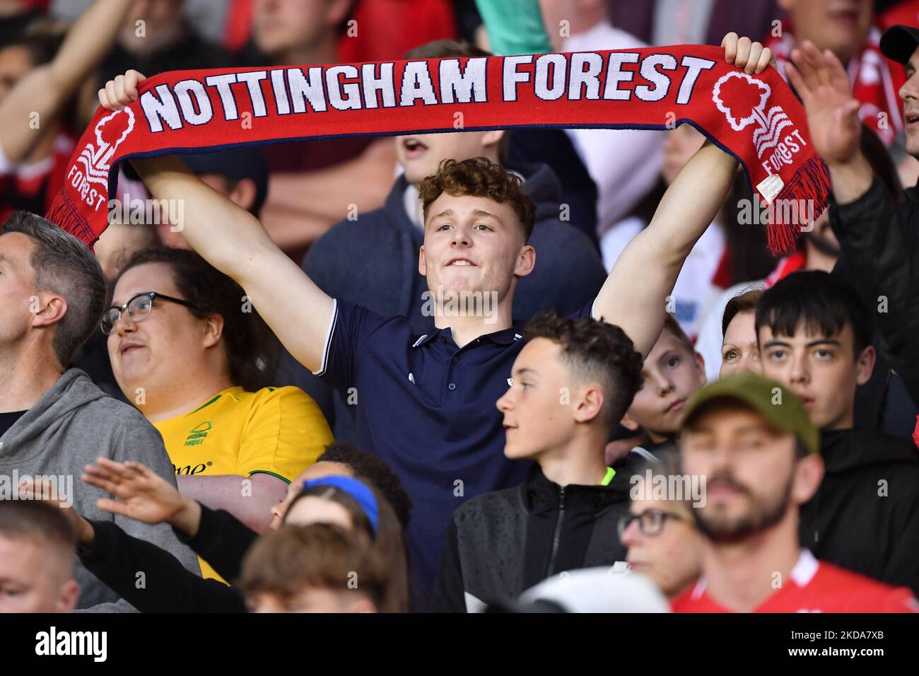 Nottingham Forest supporter ahead of kick-off during the Sky Bet ...