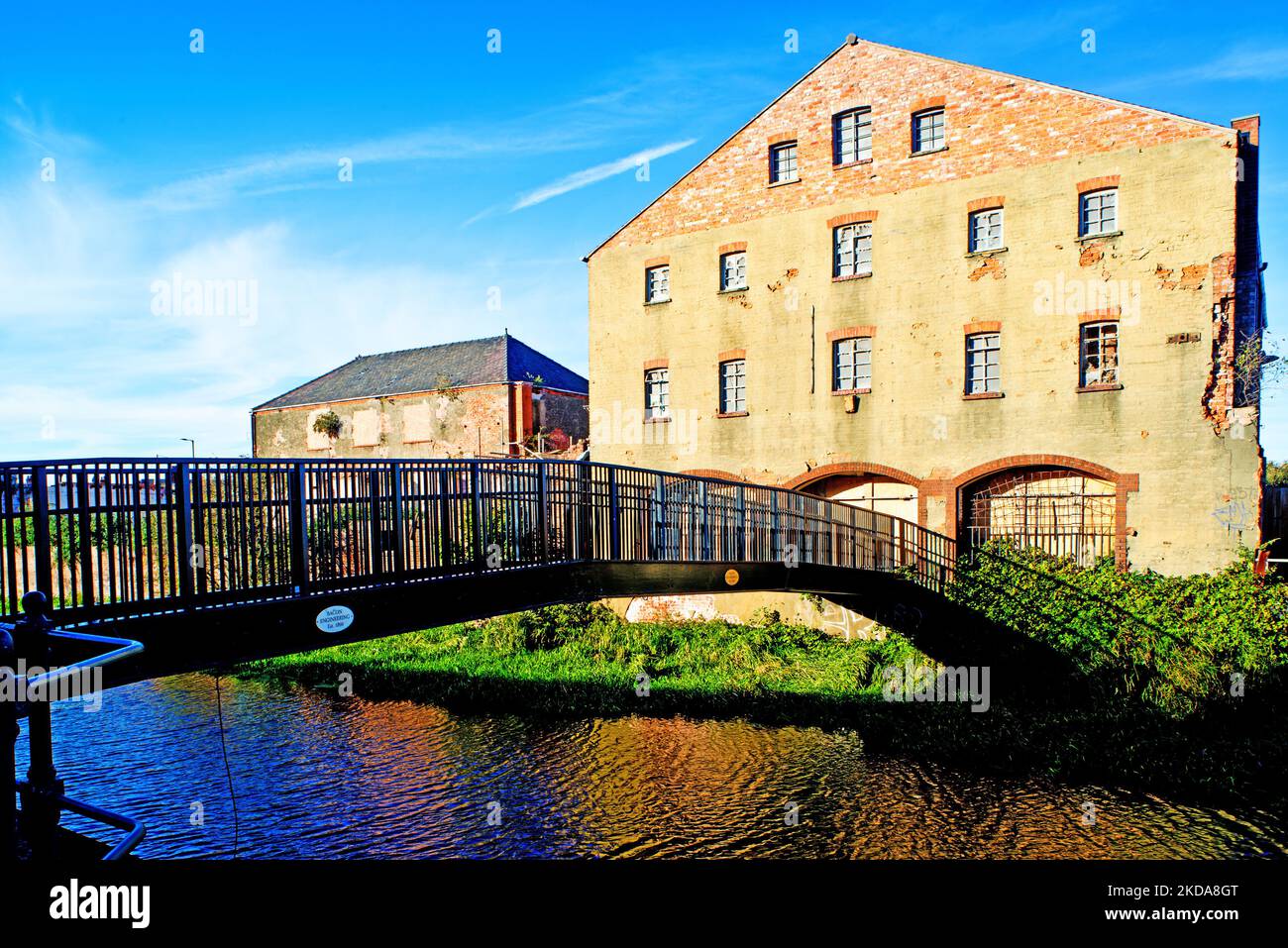 Old Industrial Building and River Freshney, Grimsby, Lincolnshire ...