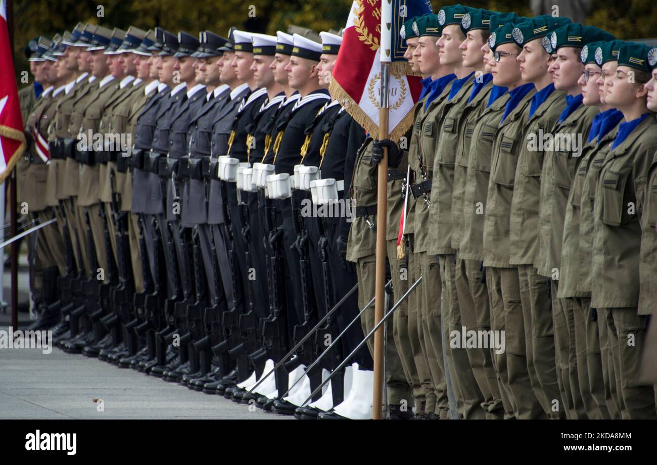 An official conferment navy Air Force military parade with secretary of ...