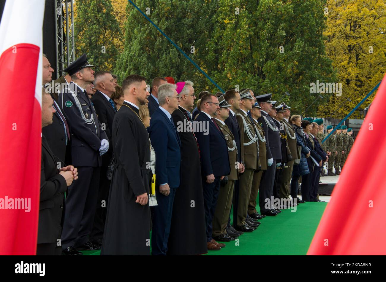 An official conferment navy Air Force military parade with secretary of ...