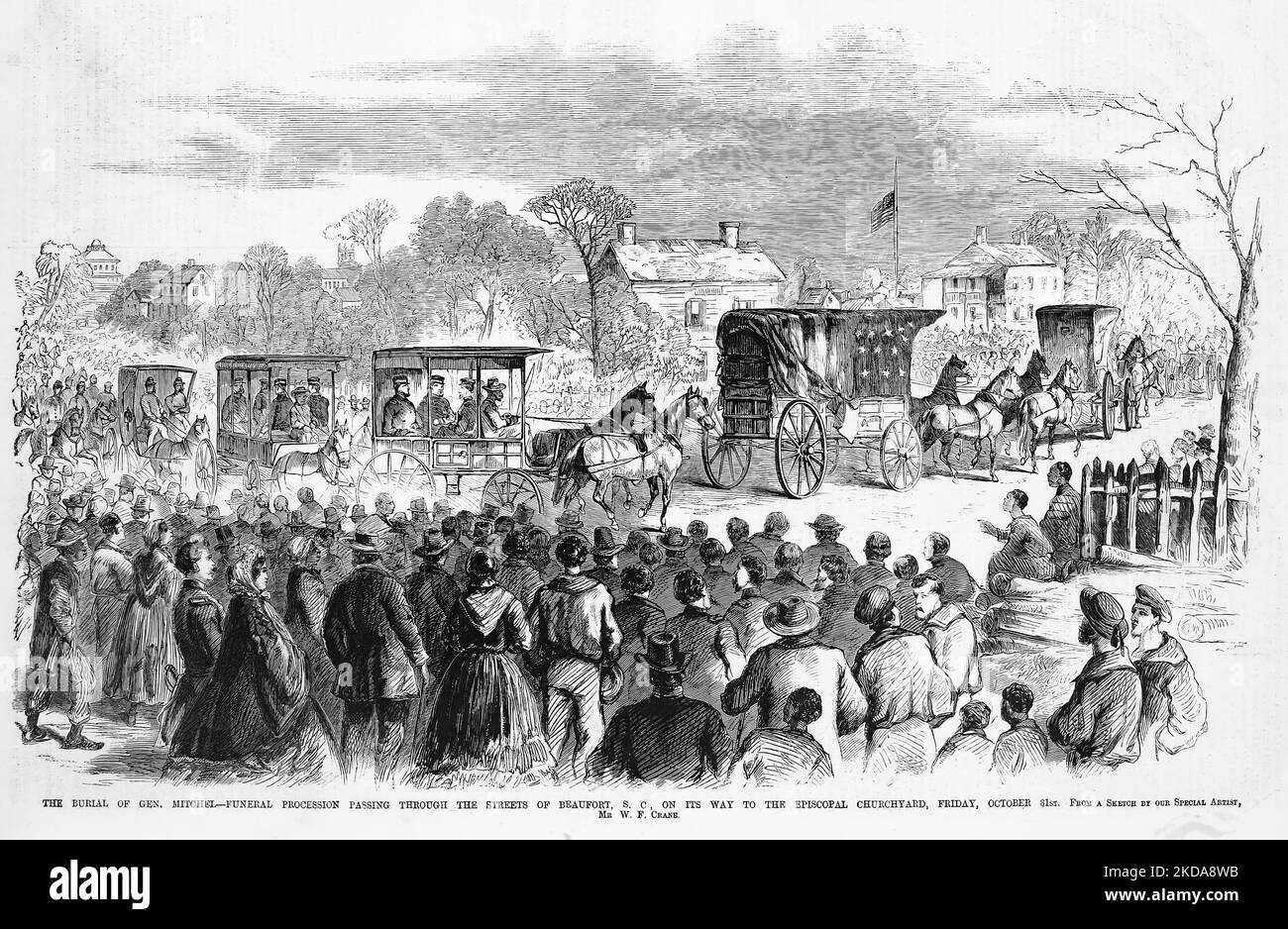 The burial of General Ormsby MacKnight Mitchel - Funeral procession ...