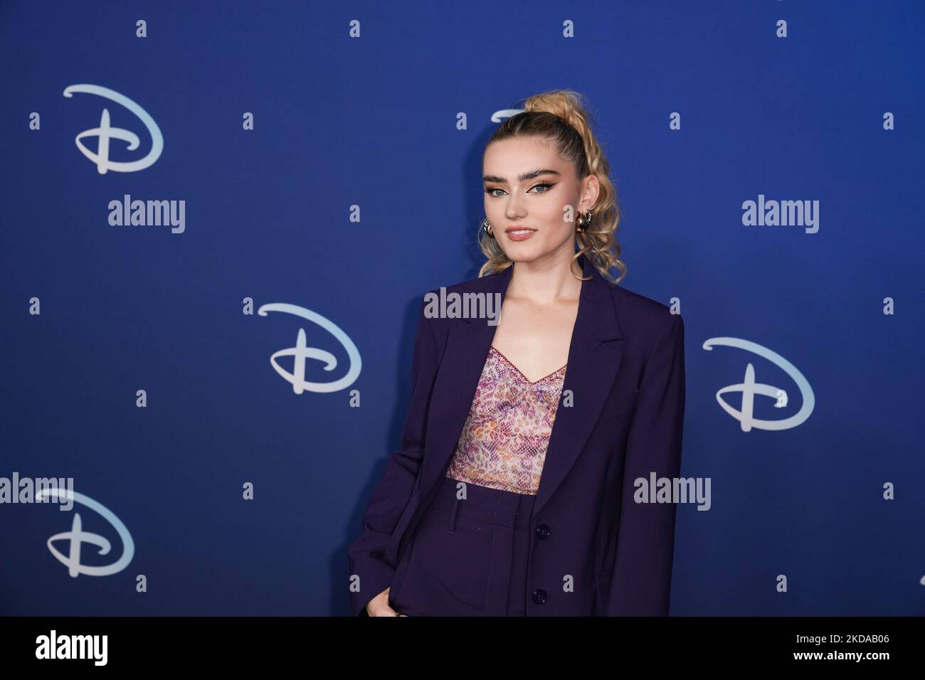 New York New York May 17 Meg Donnelly Attends The 2022 Abc Disney Upfront At Basketball City